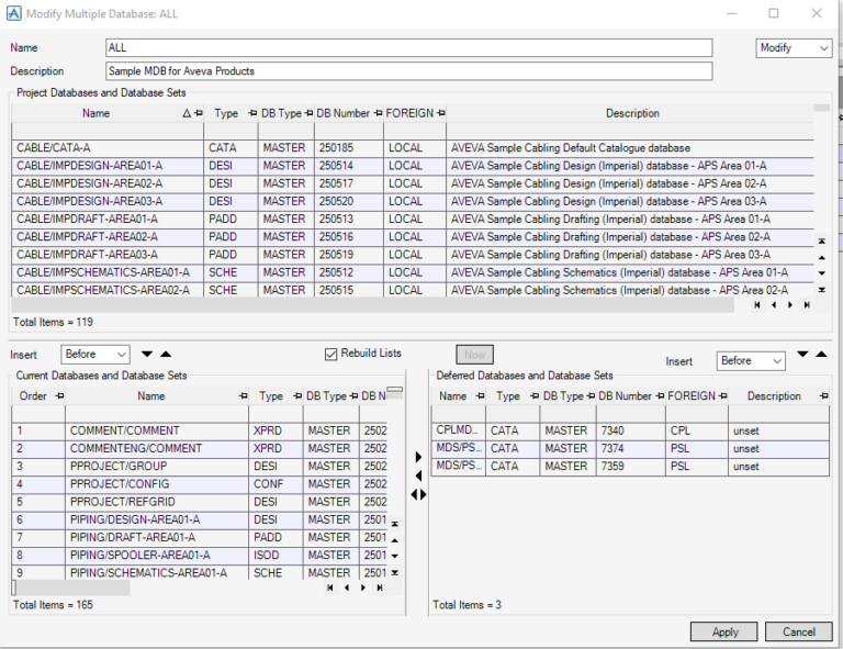 5000 Databases – AVEVA E3D 3.1 – CATSOLUTIONS