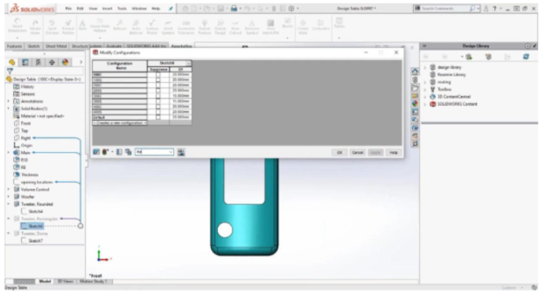 SOLIDWORKS TECH TIP – Microsoft Excel Vs SOLIDWORKS Configurations for Design Tables – CATSOLUTIONS